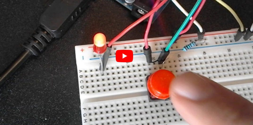 How To Use A Button As An Input To Control Things Like Led Visuino Visual Development For
