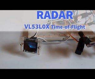 RADAR Lidar System VL53L0X Laser Time-of-Flight - Visuino - Visual Development for Arduino
